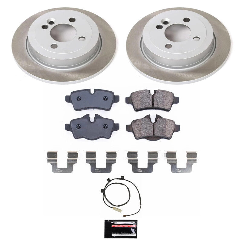 PowerStop 11-15 Mini Cooper Rear Semi-Coated Rotor Kit