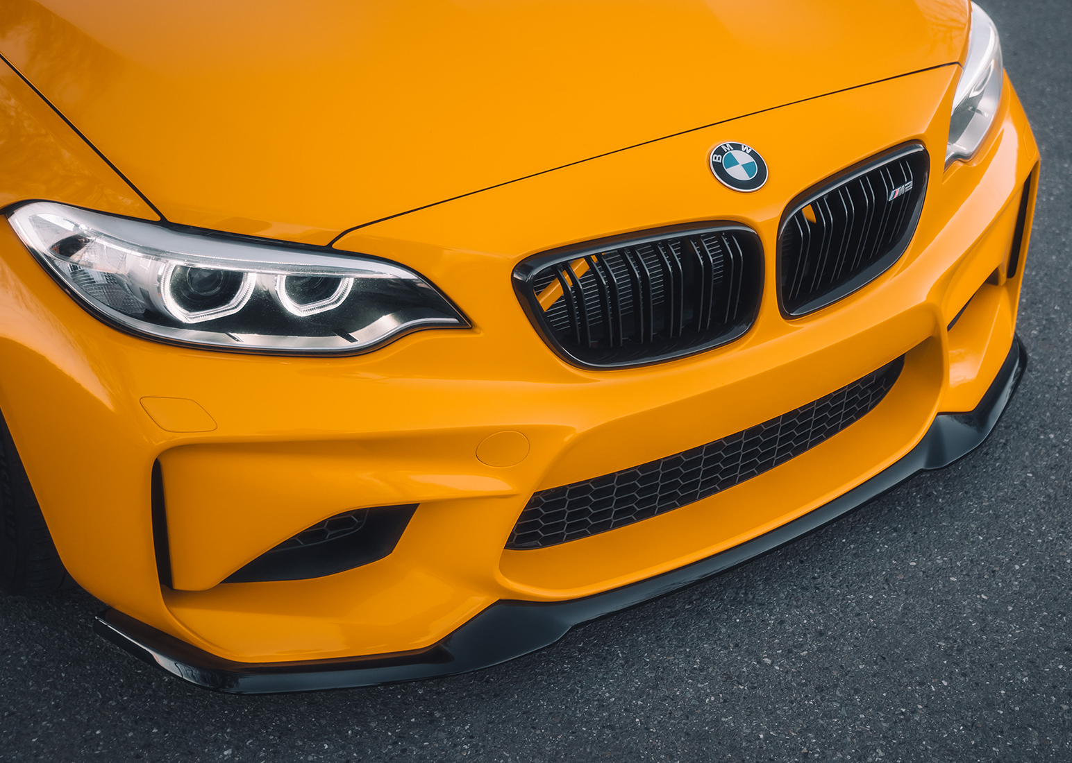 Zaero Design EVO-S Gloss Black Front Splitter - BMW F87 M2