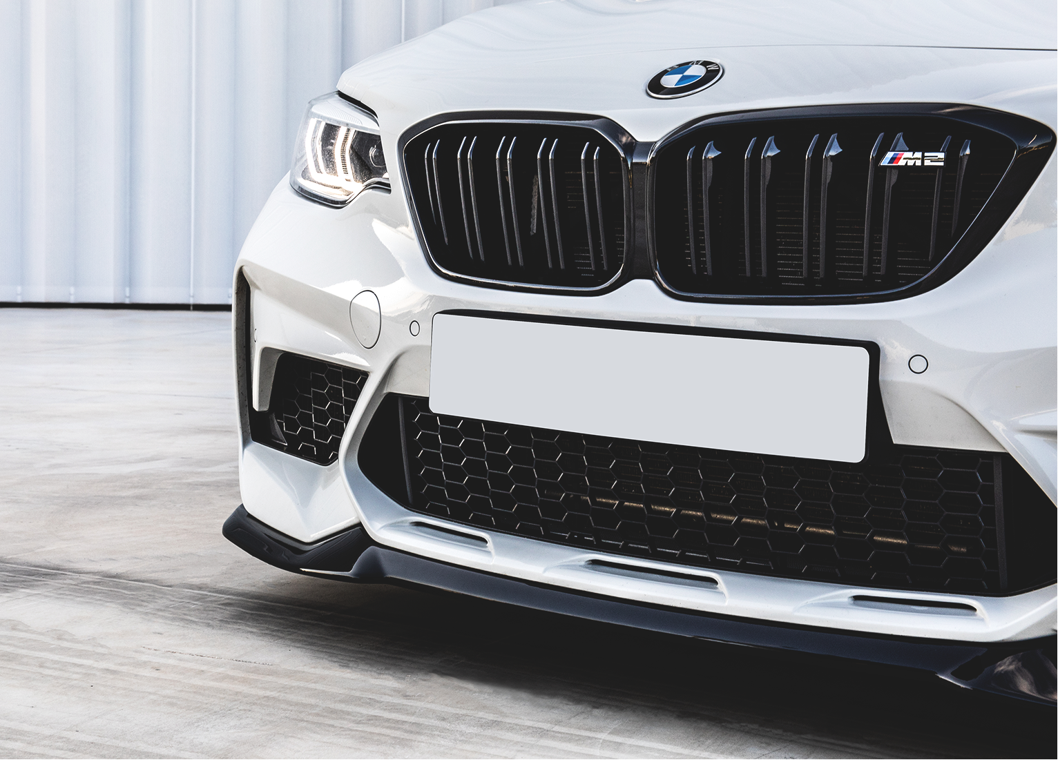 Zaero Design EVO-S Gloss Black Front Splitter - BMW F87 M2 Competition