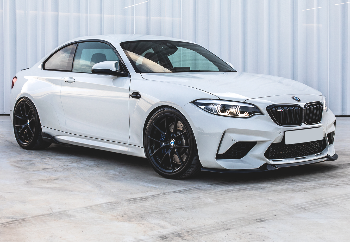 Zaero Design EVO-S Gloss Black Front Splitter - BMW F87 M2 Competition