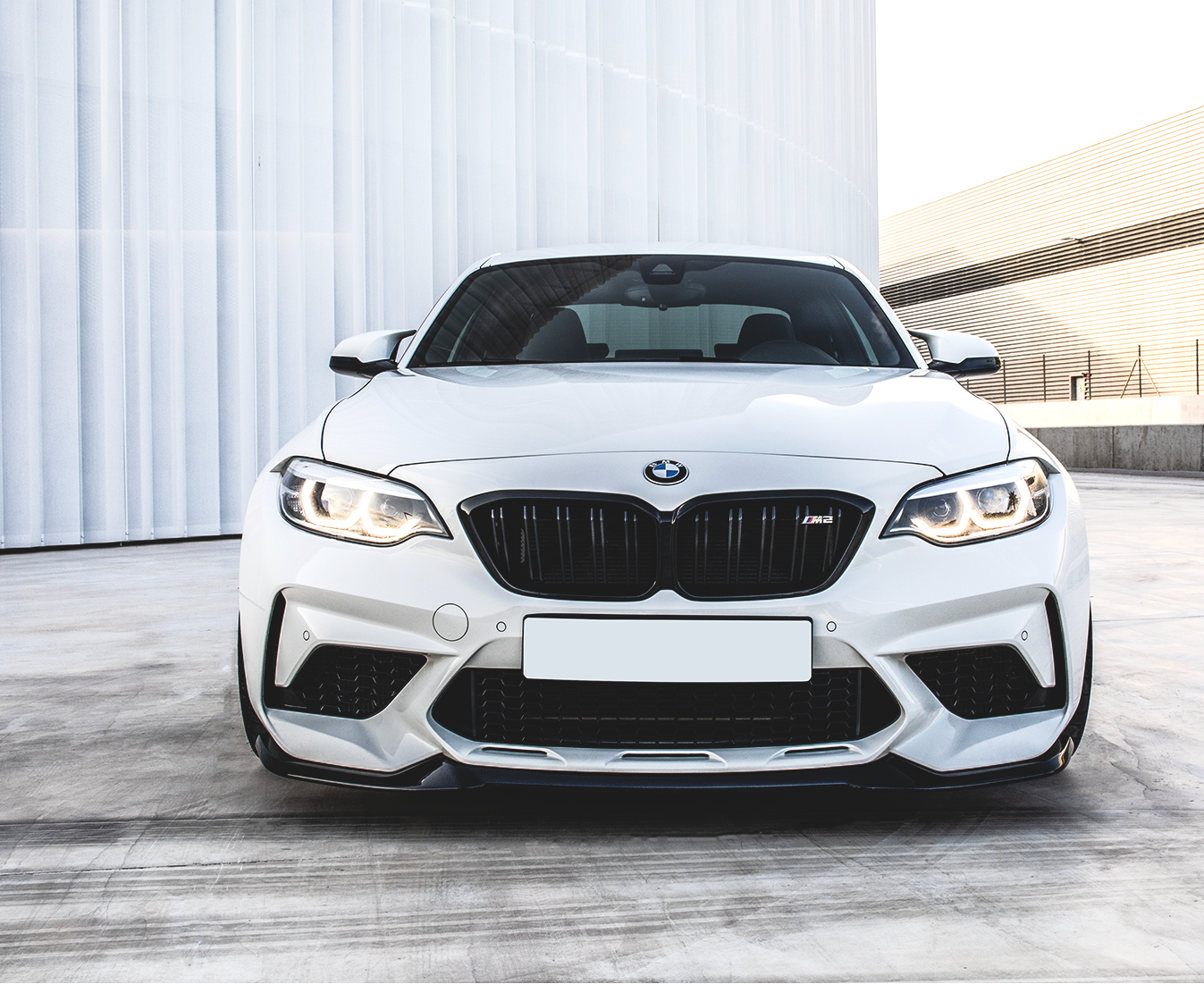 Zaero Design EVO-S Gloss Black Front Splitter - BMW F87 M2 Competition