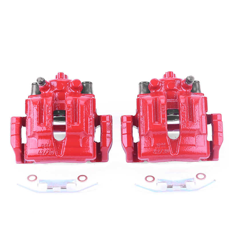 PowerStop 2006 BMW 325i Rear Red Calipers w/Brackets - Pair